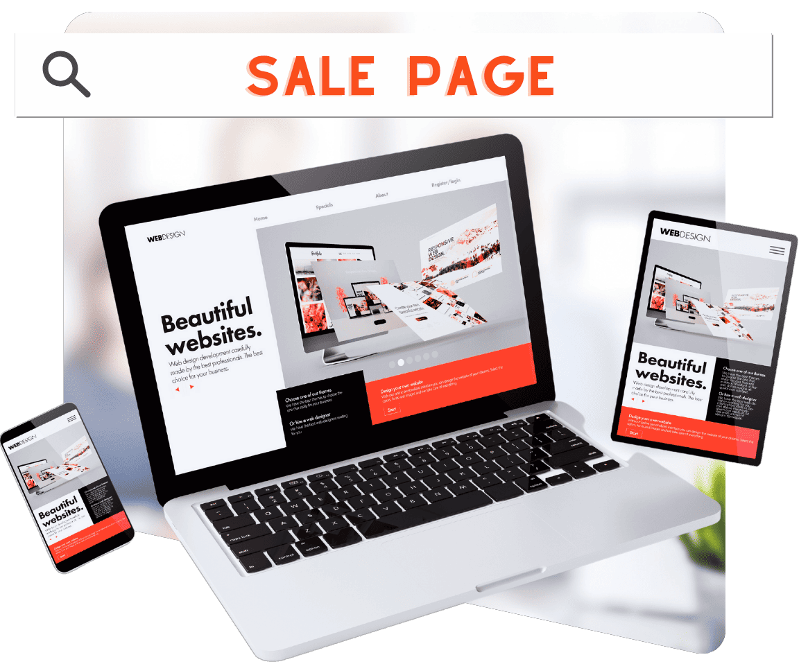 รับทำ Sale Page (เซลเพจ) เว็บไซต์หน้าเดียว เน้นปิดการขายเร็ว